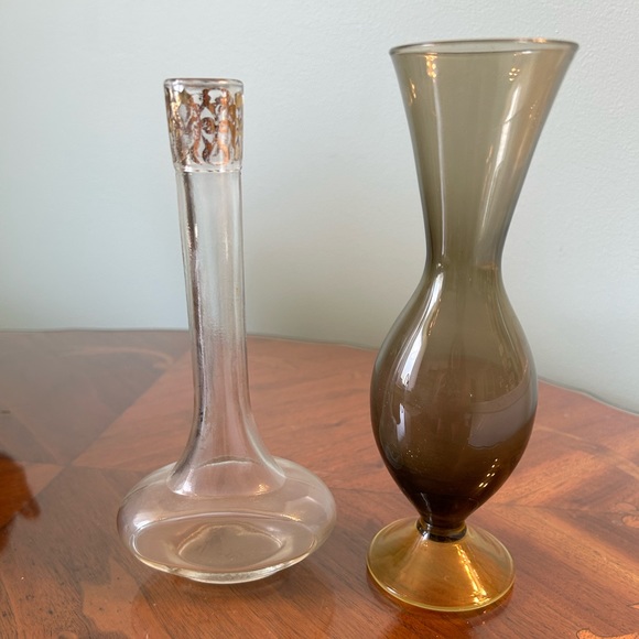 Accents | Vintage Bud Vases Fluted Green Vase And Avon Vase St Patrick ...